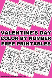 Valentine's Day Color By Number Printable Set (Perfect for Young Kids!)