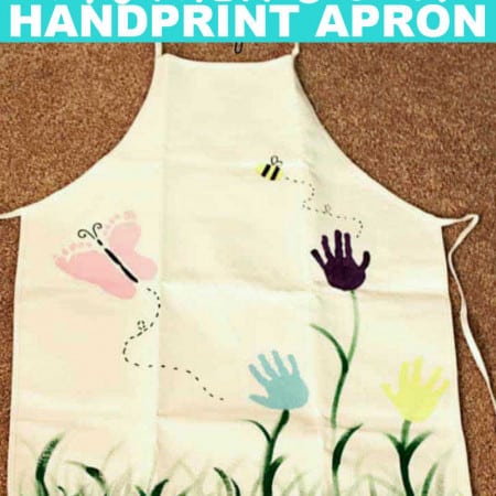 Mother's Day Handprint Apron - EASY Mother's Day Gift