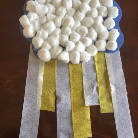 Easy and Fun Paper Rain Cloud Craft for Kids • The Best Kids Crafts and ...