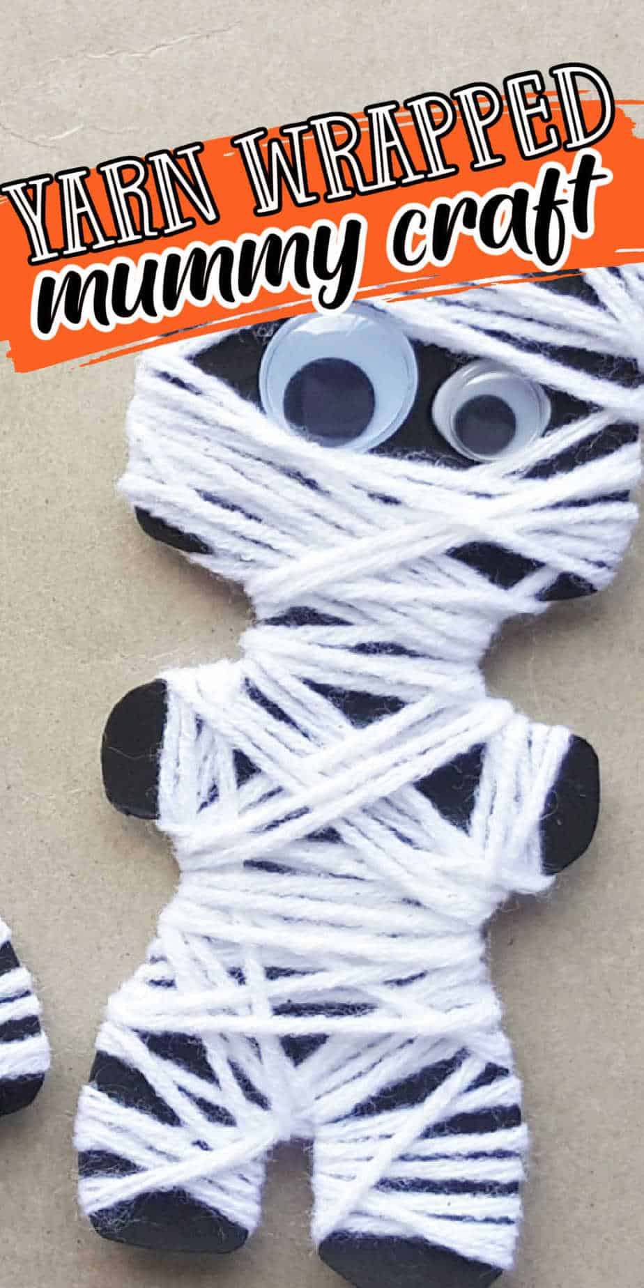 Yarn Wrapped Mummy Paper Craft • The Best Kids Crafts and Activities