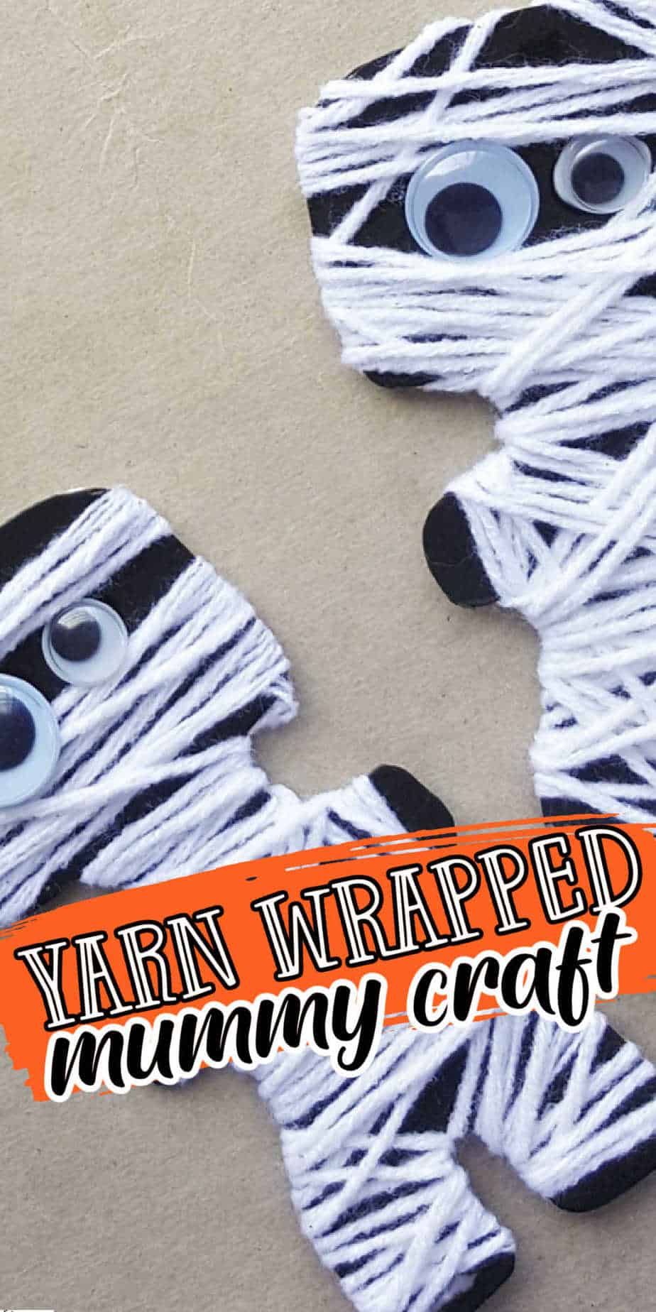 Yarn Wrapped Mummy Paper Craft • The Best Kids Crafts and Activities