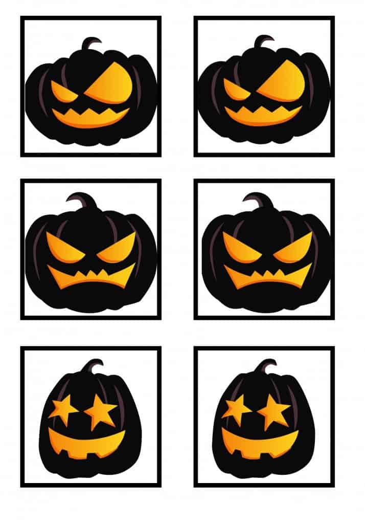 Printable Jack O Lantern Memory Card Game - Free Printable Game