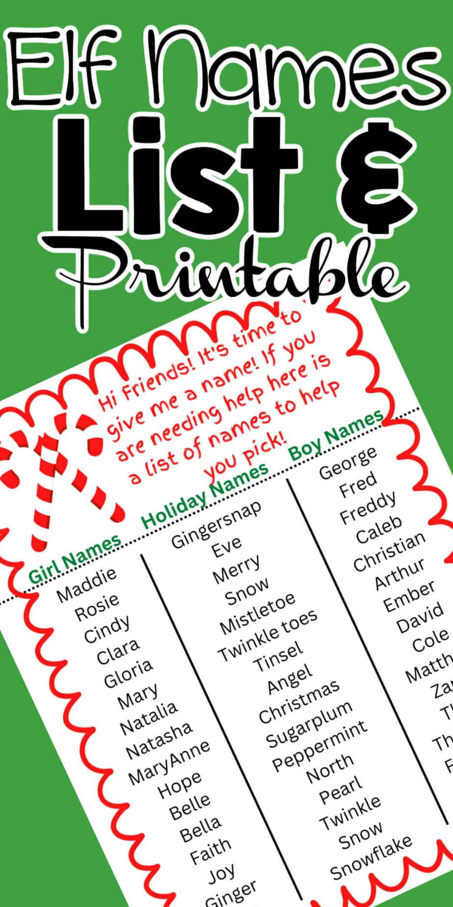 How to Name Your Elf on the Shelf + Elf Name Ideas Printable List