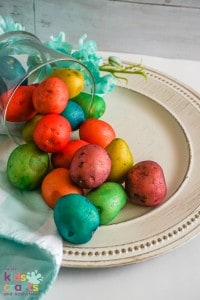 Easter Egg Dyed Potatoes • The Best Kids Crafts and Activities