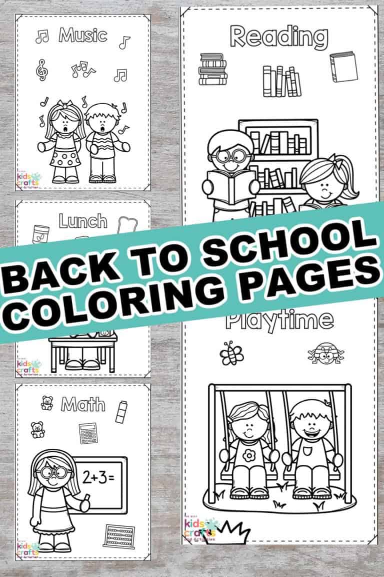 Back to School Coloring Pages Printables • The Best Kids Crafts and ...