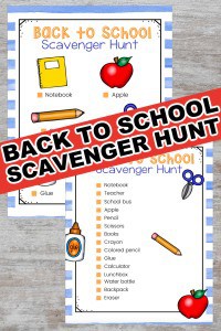 Back to School Scavenger Hunt Printable • The Best Kids Crafts and ...