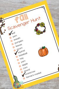 Fall Scavenger Hunt Printable • The Best Kids Crafts and Activities