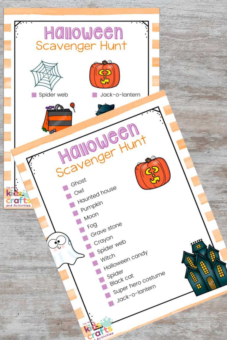 Halloween Scavenger Hunt Printable • The Best Kids Crafts and Activities